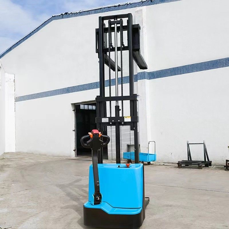 Industrial Electric Pallet Stacker , Electric Walkie Stacker Forklift ...
