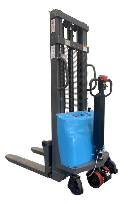 3 Meters Semi Electric Pallet Stacker Walking Type Electric Stacking ...